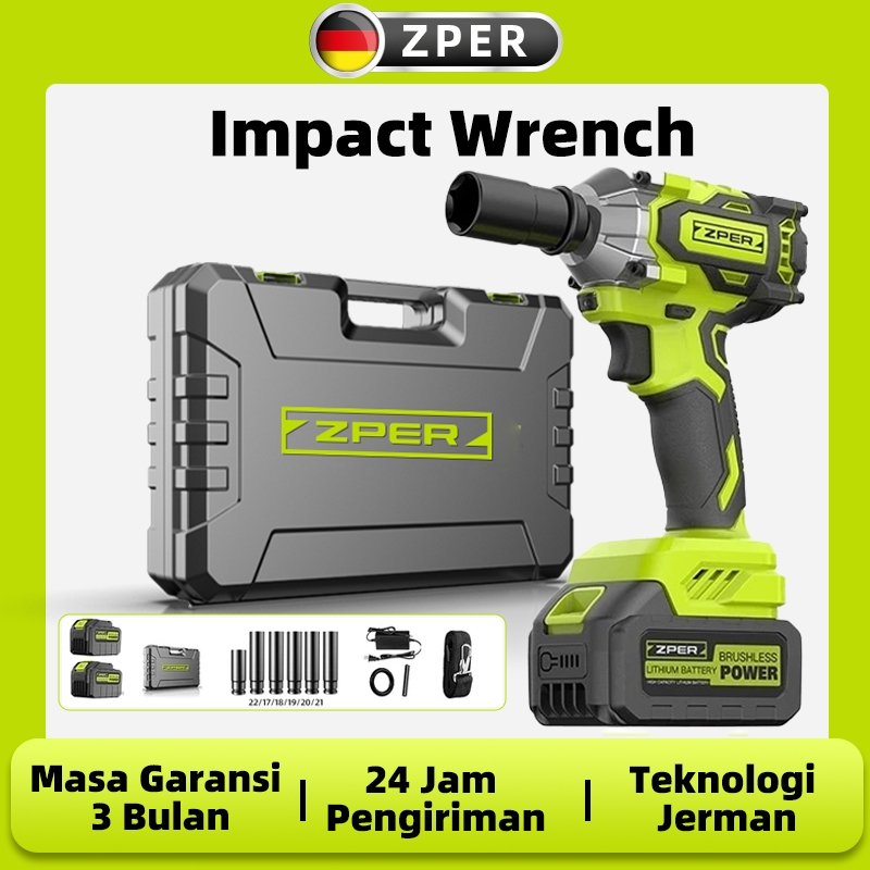 Jual ZPER Impact Wrench Brushless 1200NM Cordless Cocok Untuk Baut ...