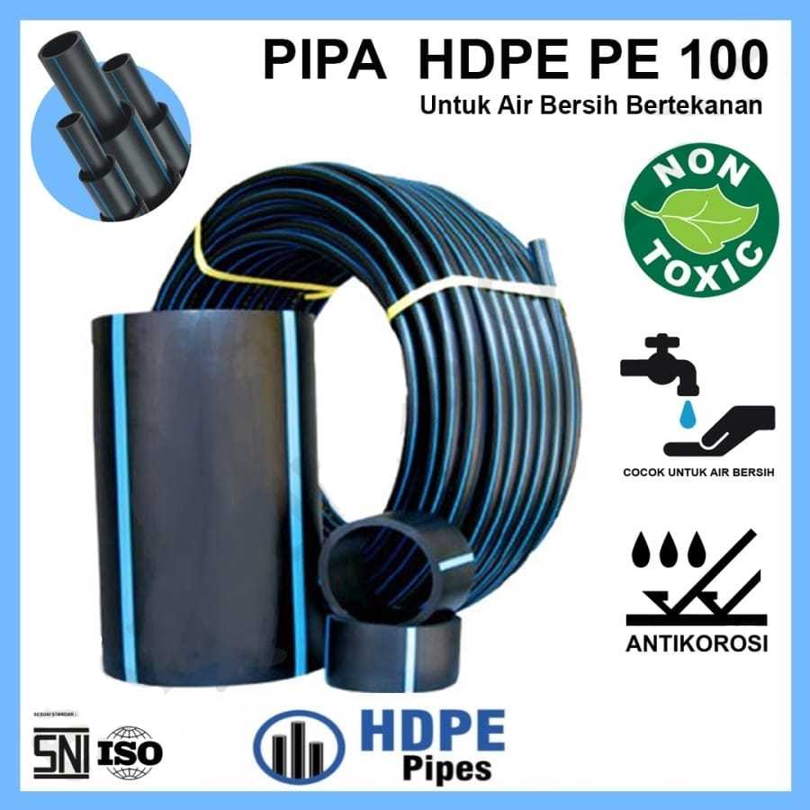 Jual Pipa HDPE 1" inch PN 16 250 Meter Selang HDPE Hitam Trilliunprime ...