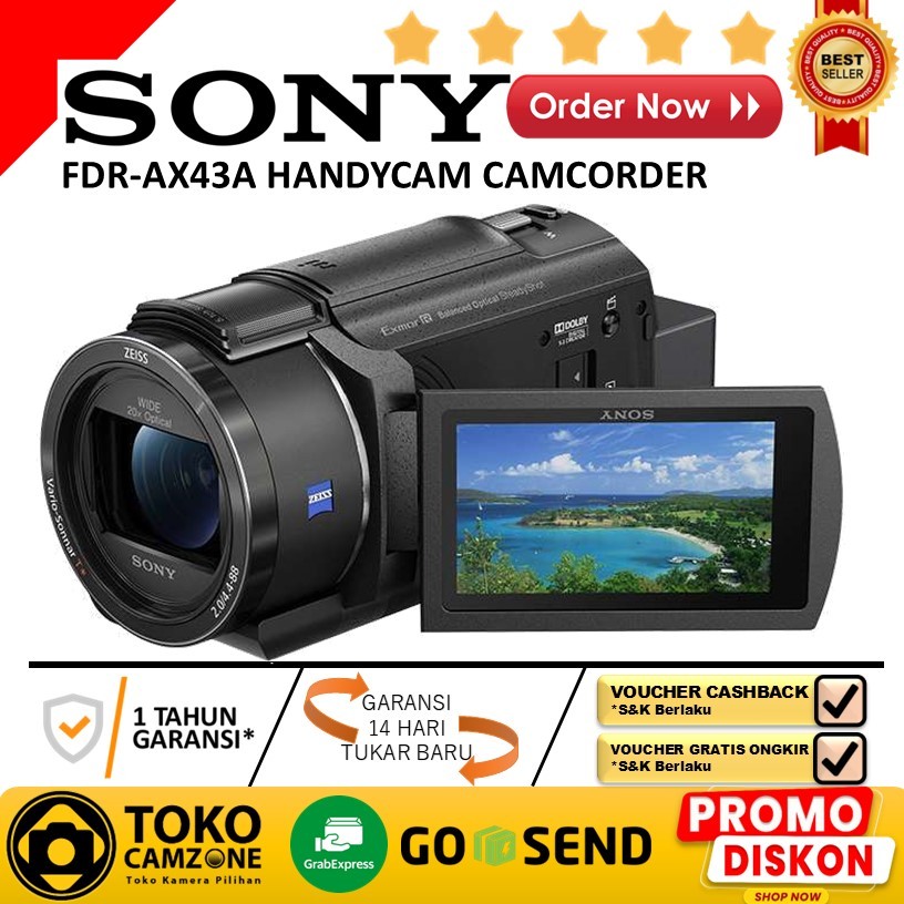 Jual Sony FDR-AX43A Handycam Camcorder UHD 4K - GARANSI 1 TAHUN | Shopee Indonesia