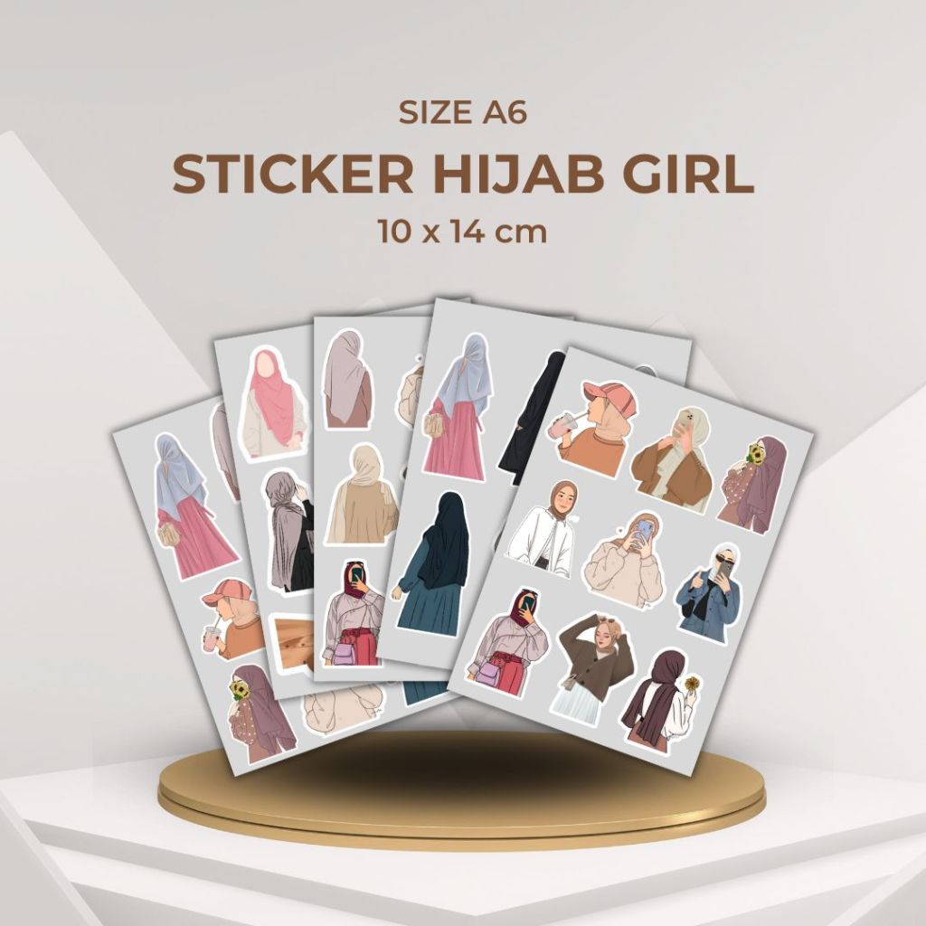 Jual Stiker Hijab Girl Series Stiker Hijab Cute Deco Planner Album ...