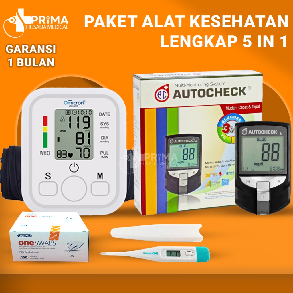 Jual Paket Alat Kesehatan Lengkap 5 In 1 / Autocheck GCU Autocheck GCU ...