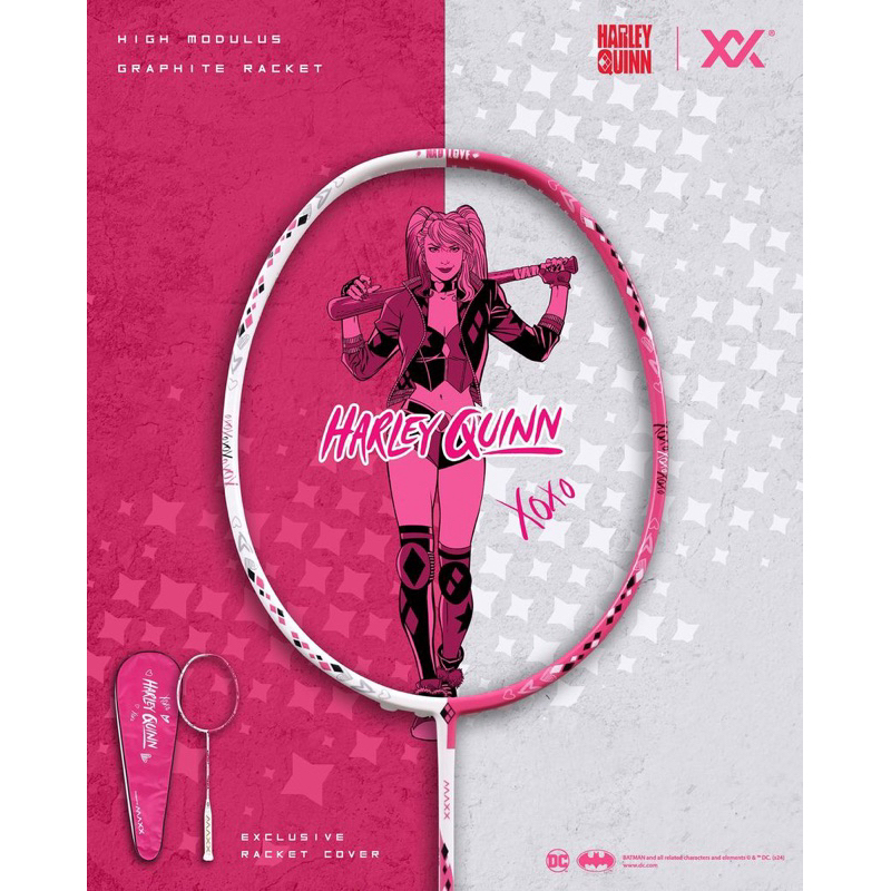 Jual Raket Badminton MAXX HARLEY QUINN JOKER White Pink Original ...