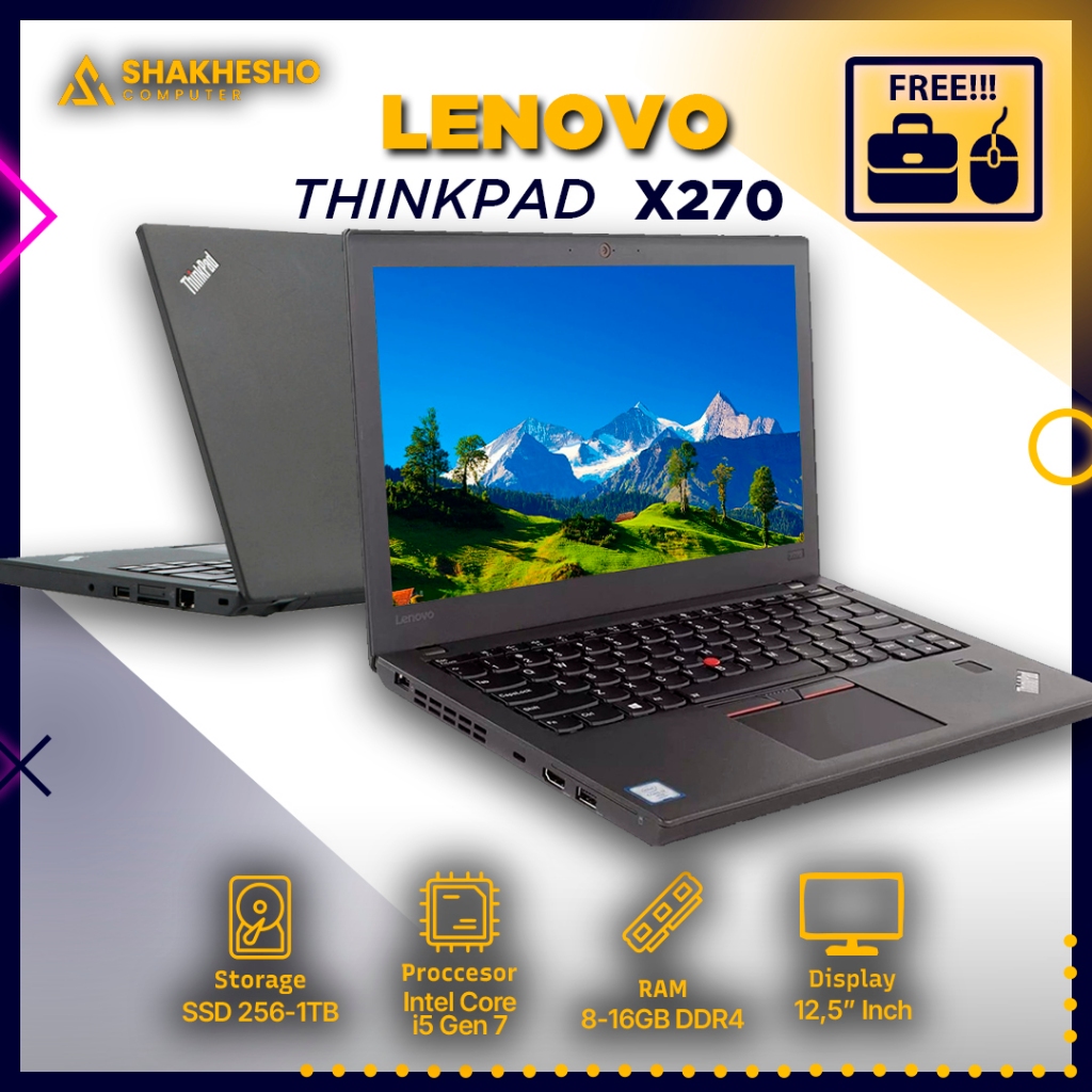 Jual LAPTOP LENOVO THINKPAD X270 I5 GEN 7 RAM 8 GB SSD 256GB ORIGINAL FULL BONUS GARANSI ...