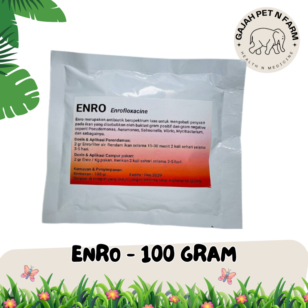 Jual Enro 100 gram - Enrofloxacin 100 gram - Untuk Ikan Sakit Apapun ...