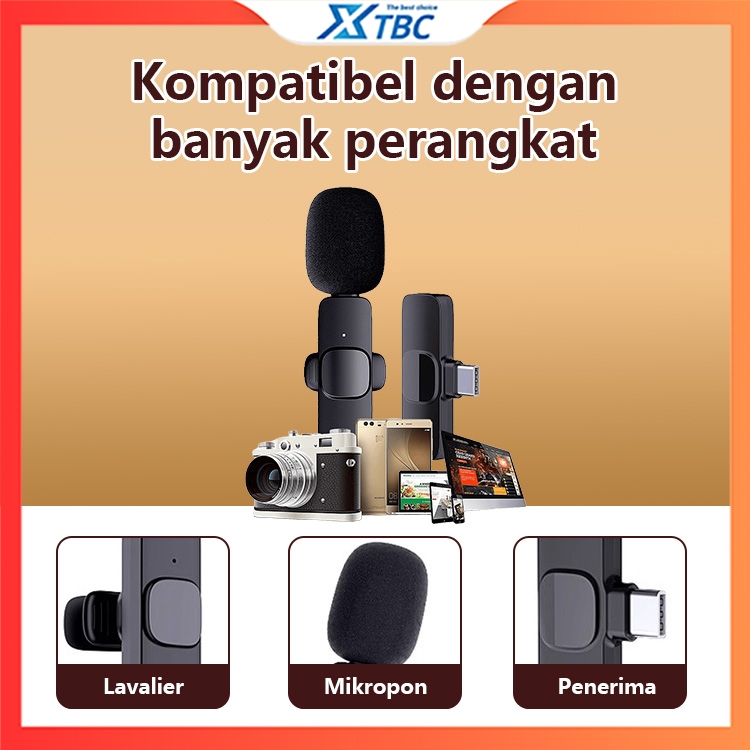 Jual XTBC Wireless Clip-on Microphone Premium K9 Mini Mic for Camera ...