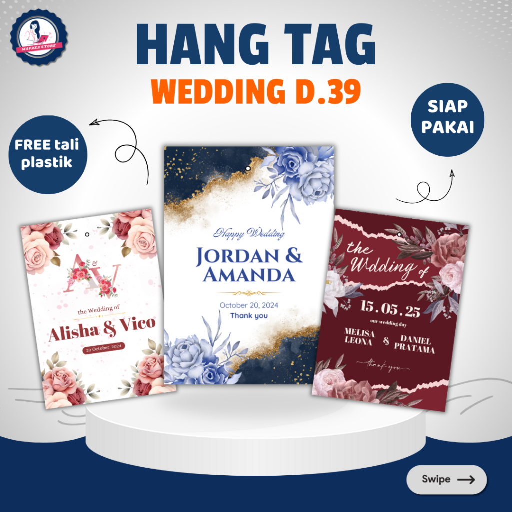 Jual Hang tag wedding kartu ucapan nikahan hangtag lamaran engagement ...