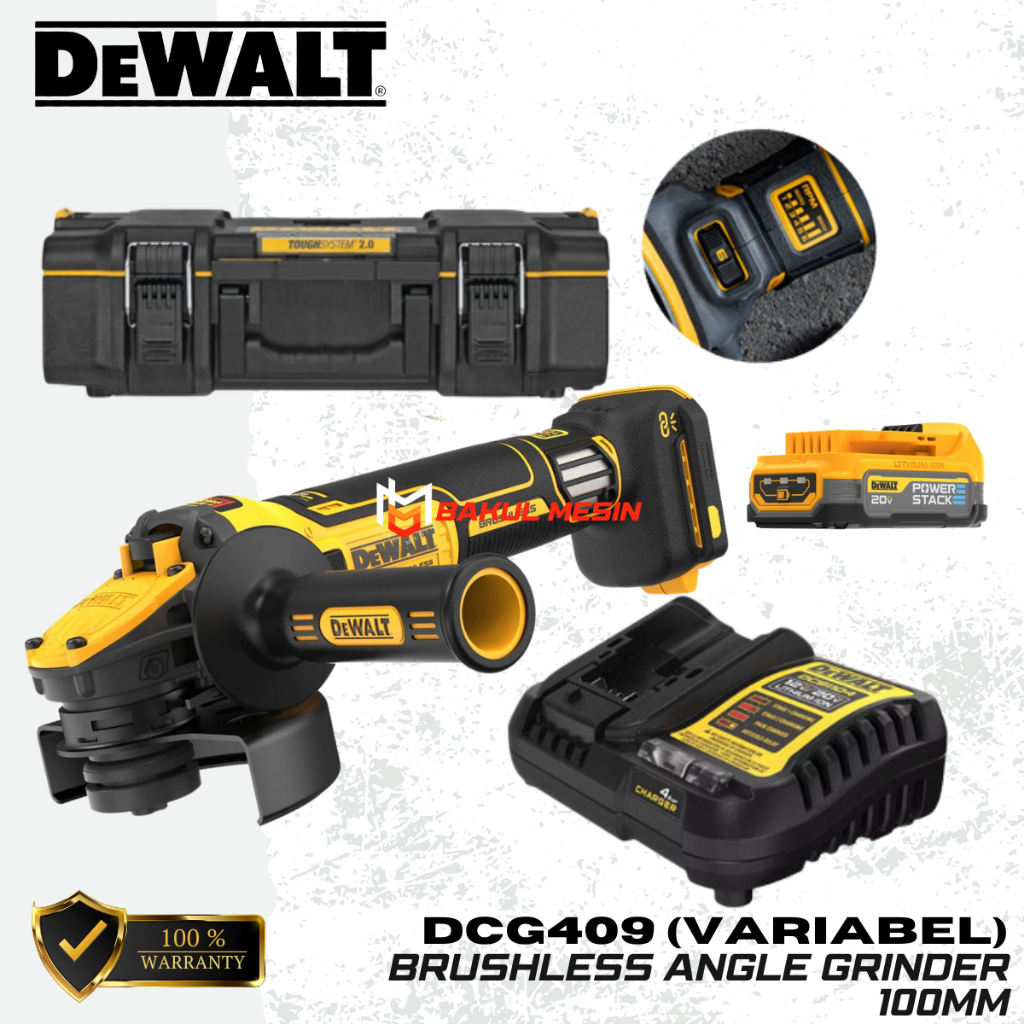 Jual DEWALT Brushless Angle Grinder 100MM VARIABLE SPEED Gerinda Tangan ...