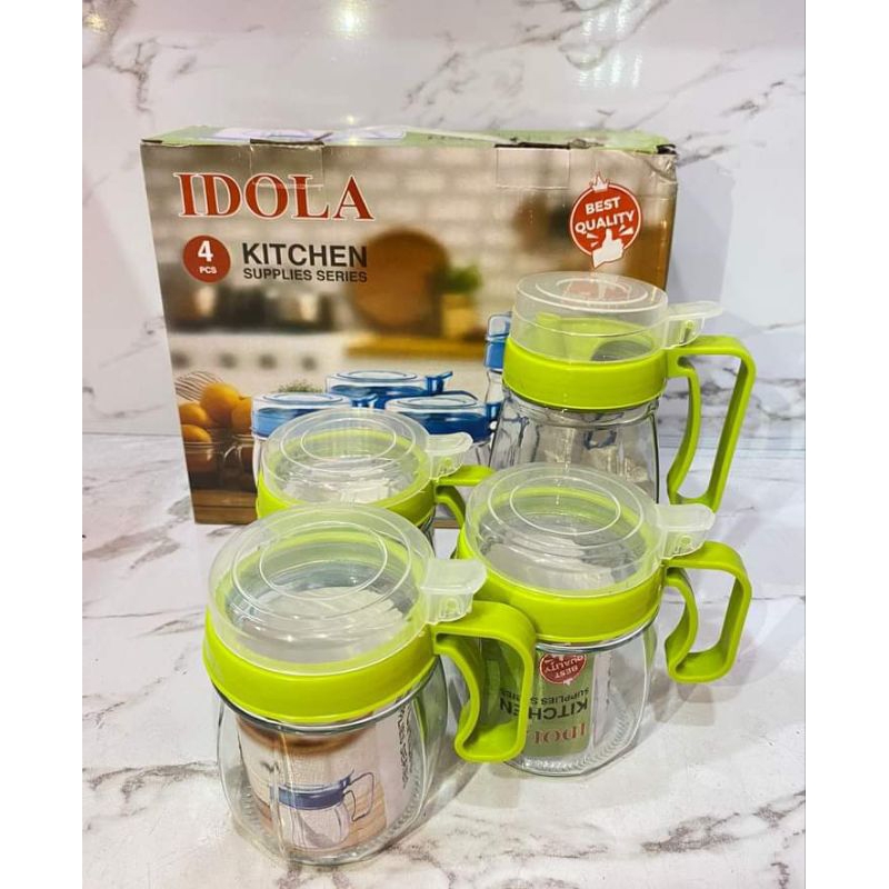 Jual Tempat Bumbu Dapur Set 4 in 1 ( 3 Tempat Bumbu + 1 Tempat Minyak ...