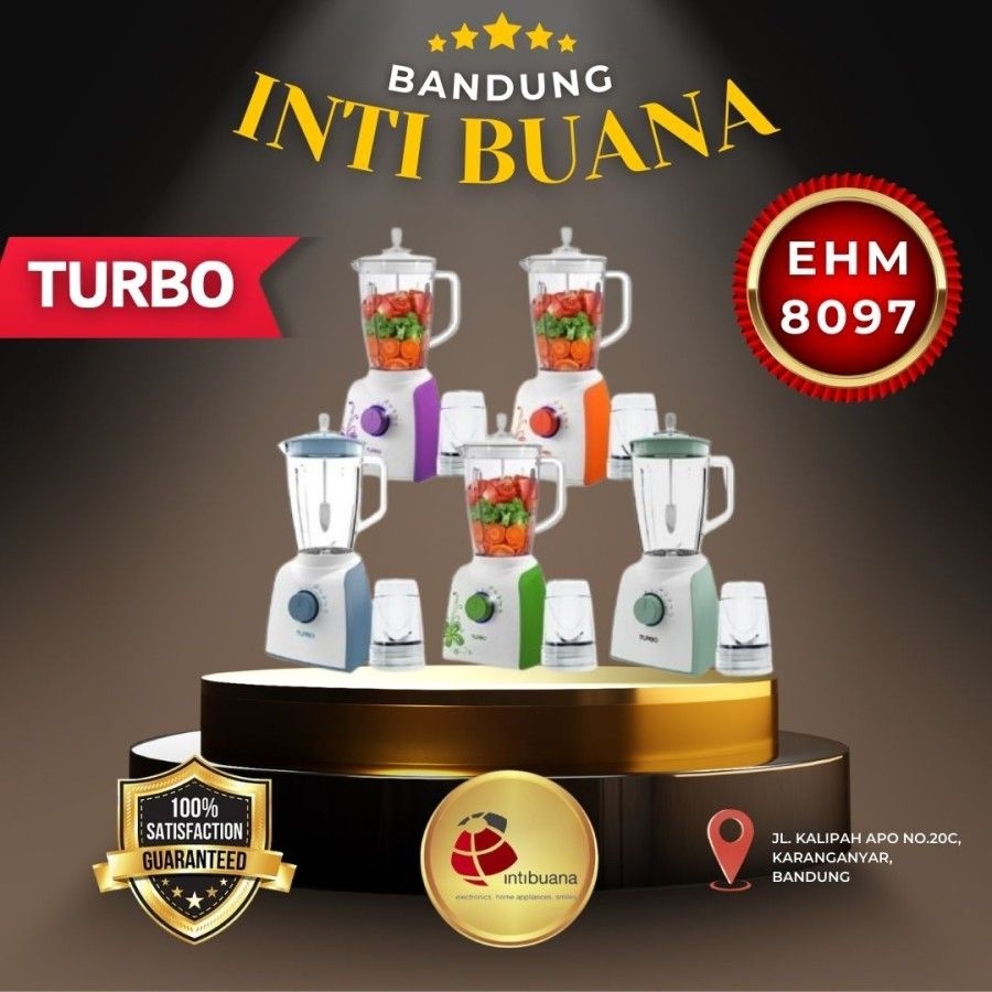 Jual Turbo Blender Plastik 2 Liter Plus Dry Mill EHM 8097 Model Baru Jar & Pisau - Original ...