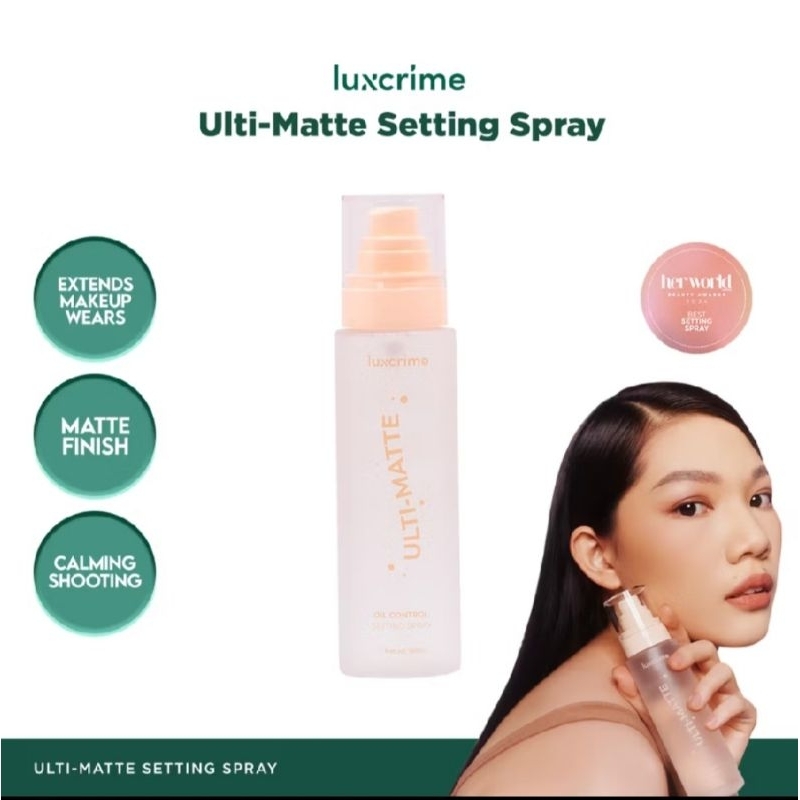 Jual Luxcrime Setting Spray Ultimatte - Glow Better 150ML readystok 100 ...