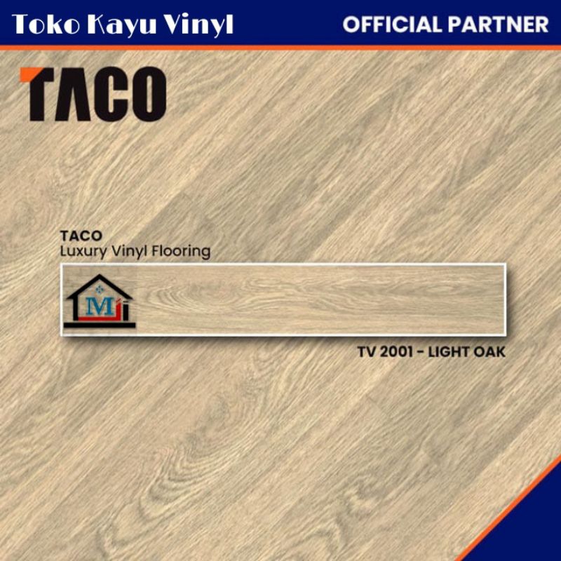Jual TACO TV-2001 light oak lantai vinyl flooring tebal 2mm tahan rayap/box | Shopee Indonesia