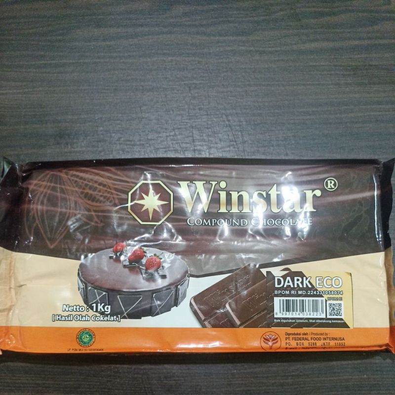 Jual winstar compound cokelat | dark eco kemasan 1kg | Shopee Indonesia