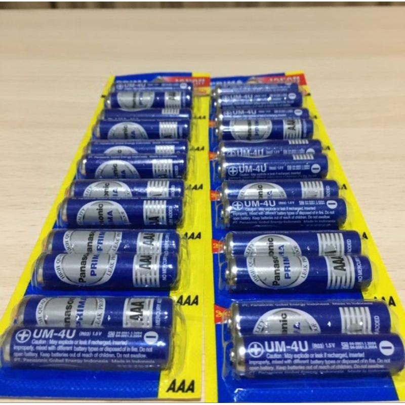 Jual BATTERY BATERAI BATERE KECIL AAA A3 PANASONIC PRIMA UM-4U ...