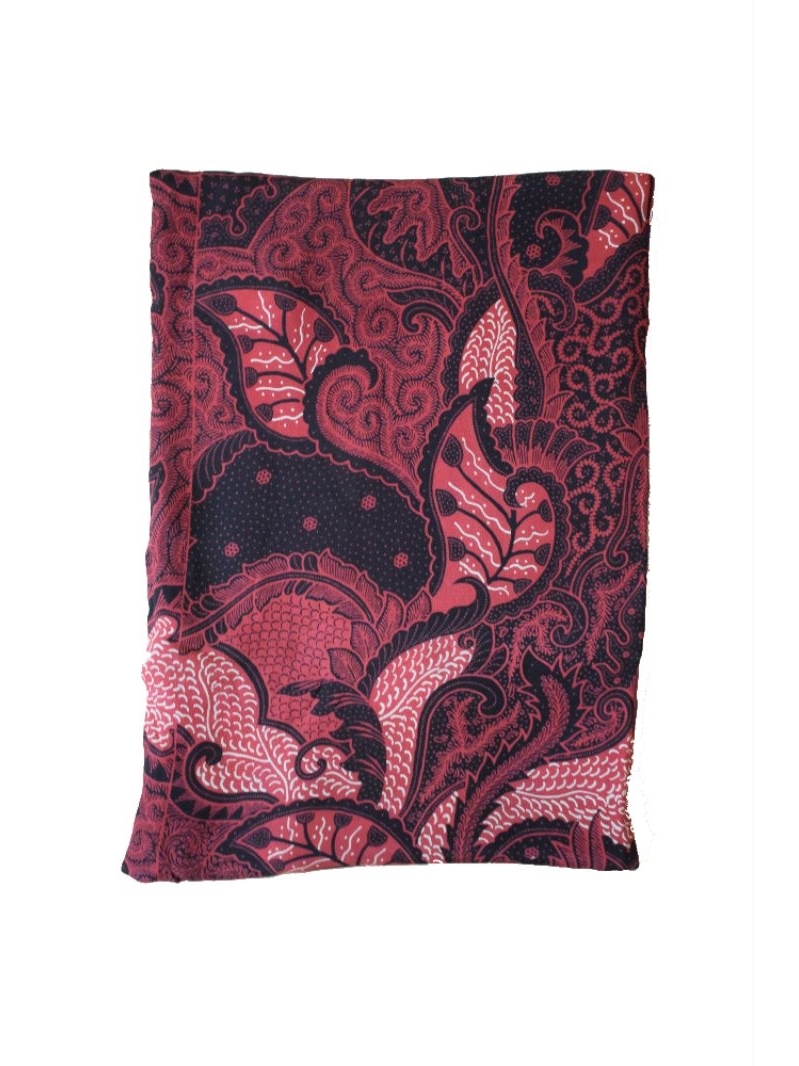 Jual KAIN BATIK SUTRA KOMBINASI MERAH | Shopee Indonesia