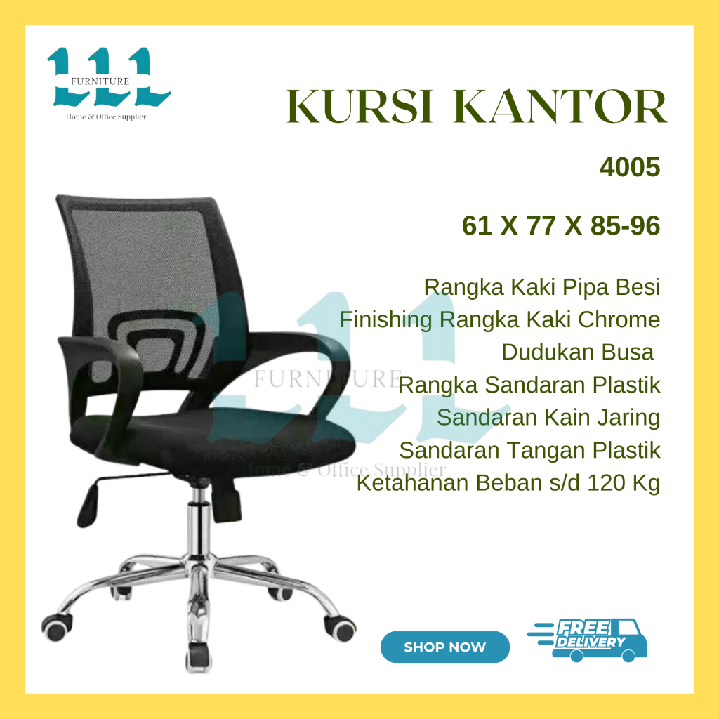 Jual Kursi 4005 | Kursi Jaring Roda Putar - Kursi Jaring - Kursi Kerja ...