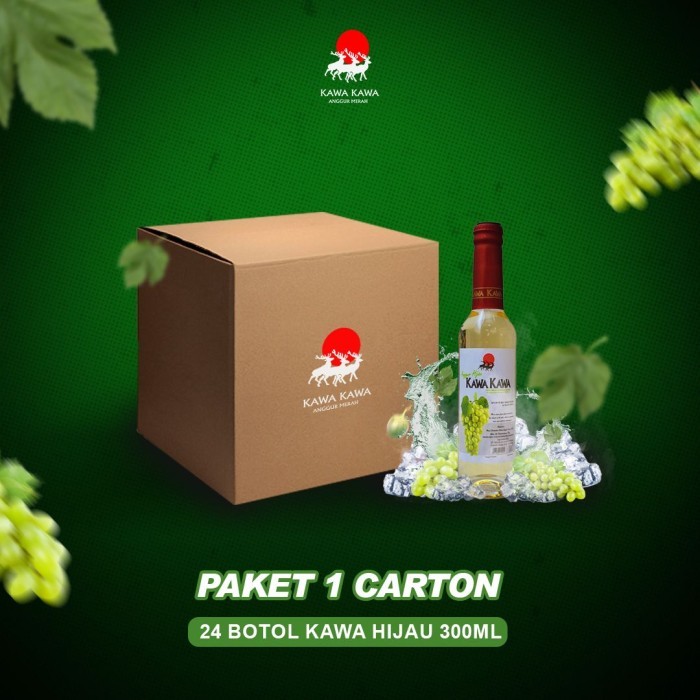 Jual Kawa Kawa Anggur Hijau 300ml 1 karton 24 Pcs | Shopee Indonesia