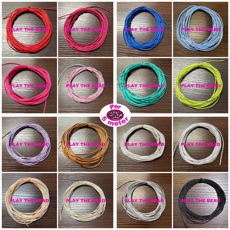 Jual Tali Satin 1mm Per 5 meter. Tali Cina Licin Tidak Melar. Anyam ...