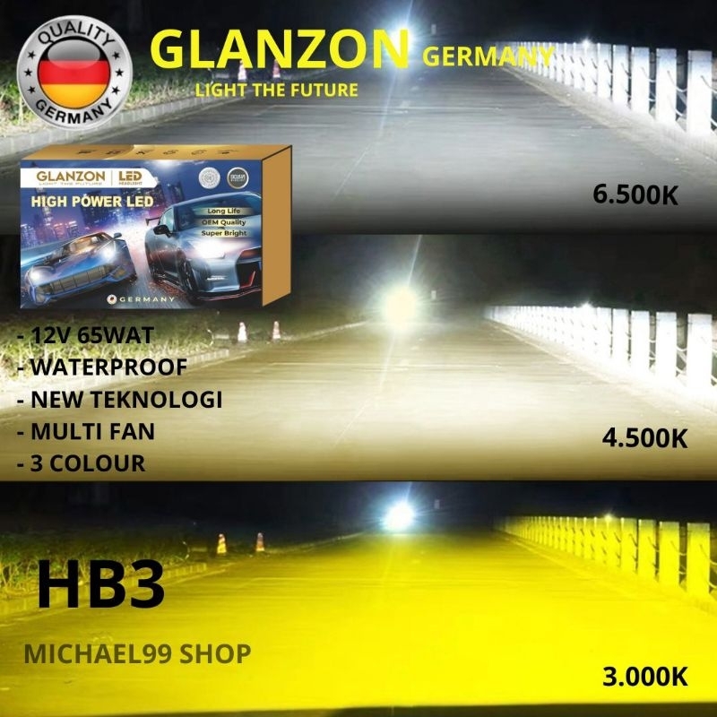 Jual LAMPU JAUH ALL NEW ERTIGA / INNOVA REBORN HB3 12V - LED GLANZON ...