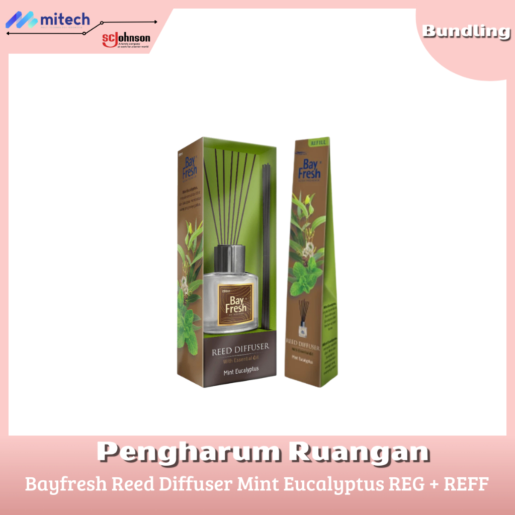 Jual Bayfresh Reed Diffuser Mint Eucalyptus Device + Refill Pengharum ...