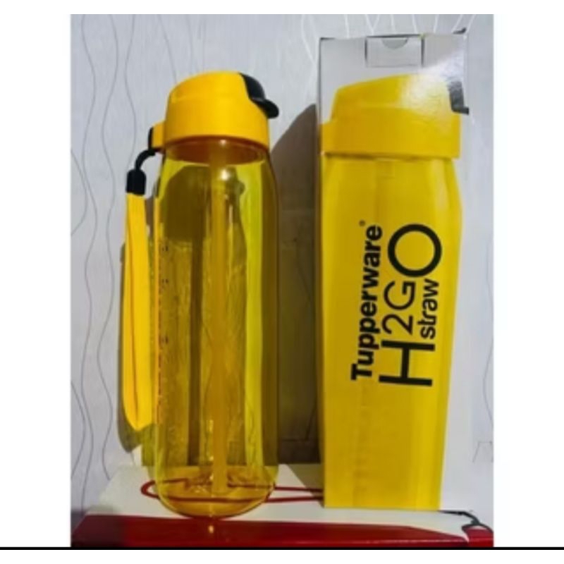 Jual Botol minum kristal h2go tuperware 750 ml with straw / sedotan | Shopee Indonesia