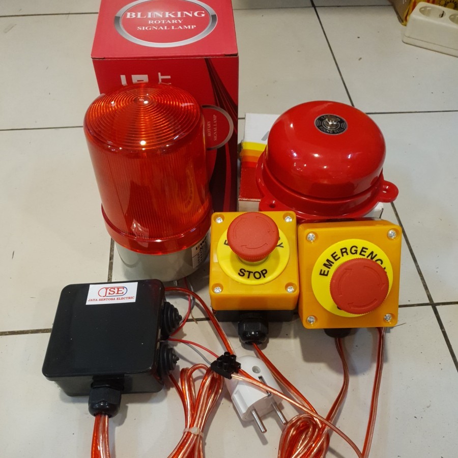 Jual Sirine Bahaya Emergency fire alarm 220v Double bell Round bell ...