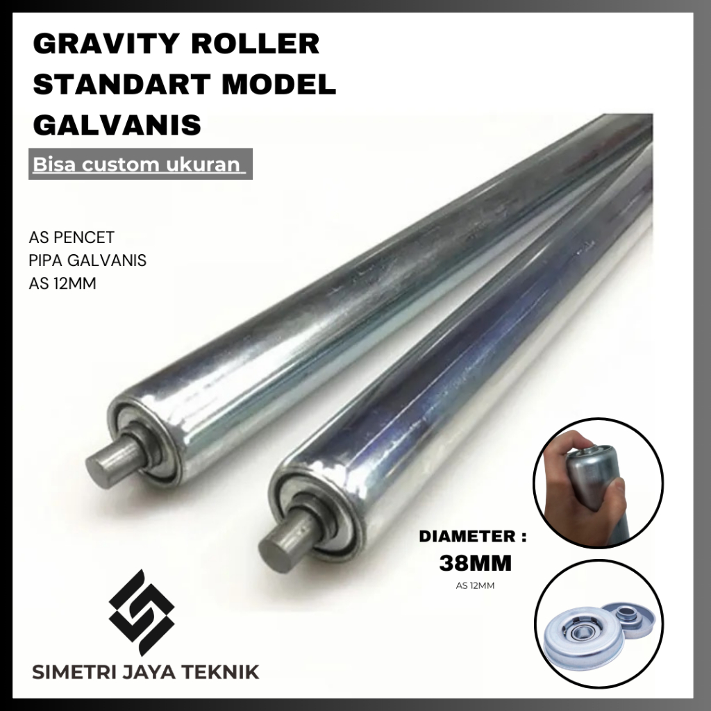 Jual Gravity Roller - Roll Gravity Conveyor 1.5 inchi (38mm) | Shopee ...