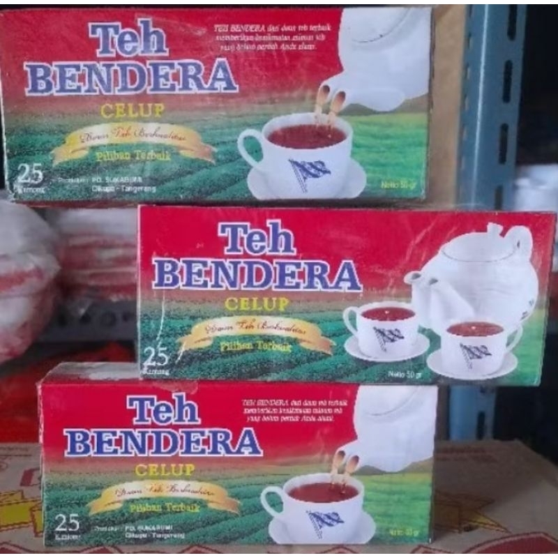 Jual Teh Bendera Celup 1 Kotak isi 25 Pcs | Shopee Indonesia