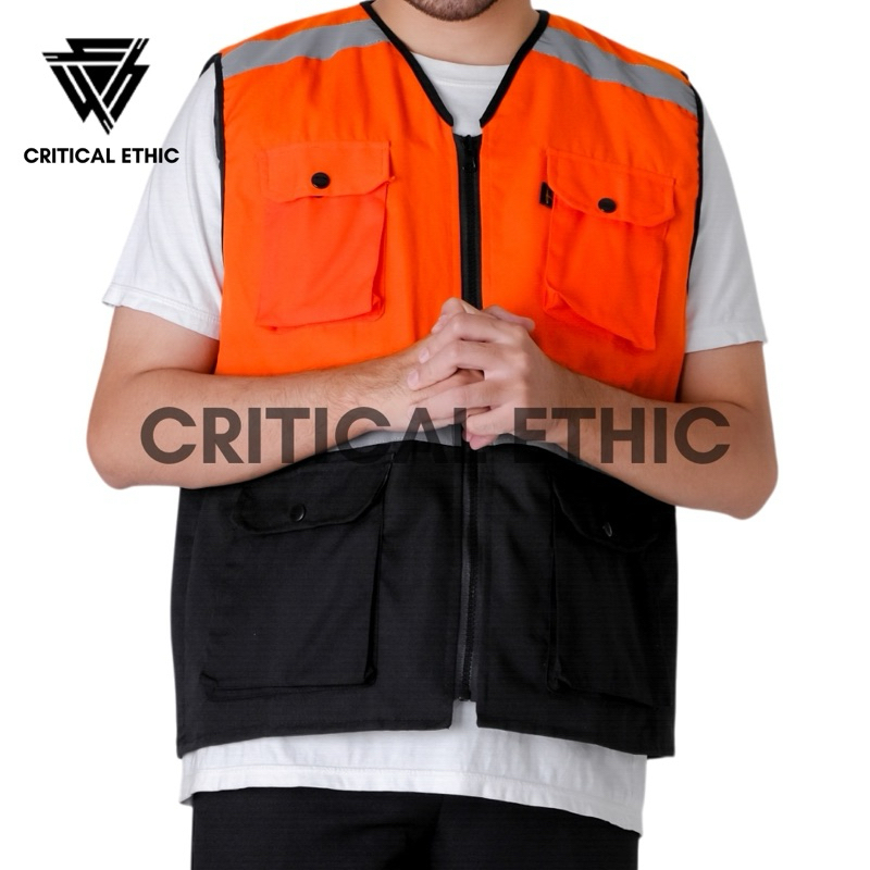 Jual Rompi K3 / Rompi Kerja Proyek Varian Rompi 2 Warna / Rompi Safety ...