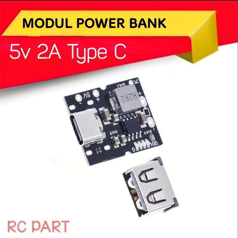 Jual Kit Modul Power Bank USB Type-C Fast Charger Boost Step Up 2A 5V ...