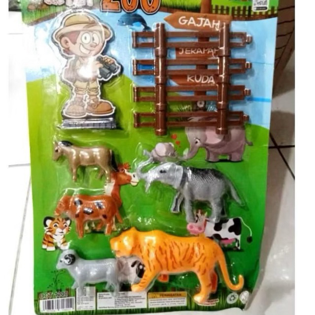 Jual Mainan Anak Animal World Mini Zoo Hewan Kebun Binatang Mika ...