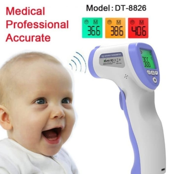 Jual Termometer Suhu Tubuh Digital Infrared Non Contact | Shopee Indonesia