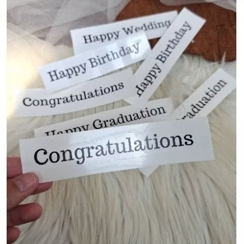 Jual Stiker Transparan PVC Board Random | Happy Graduation, Happy ...