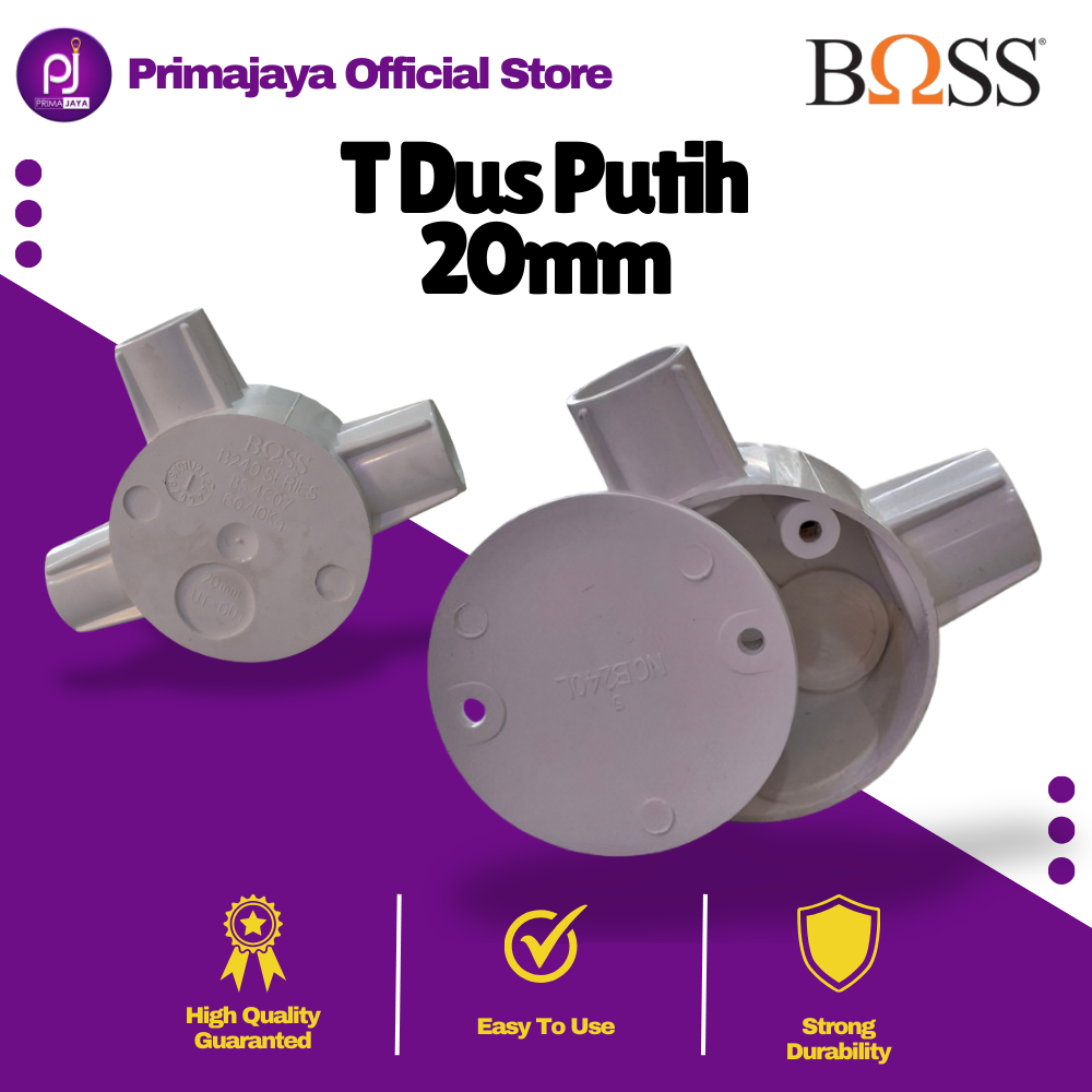 Jual T Dus Cabang 3 Lubang 20mm BOSS Tdus High Quality PVC Tdos Warna ...