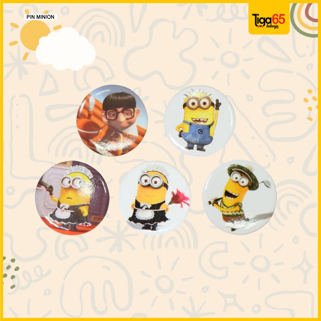 Jual Pin Minion Per Pcs Cute Aksesoris Hiasan Tas Pencil Bag