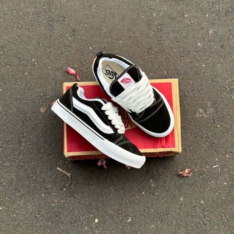 Jual Sepatu Vans Knu Skool Black White Premium Quality | Shopee Indonesia