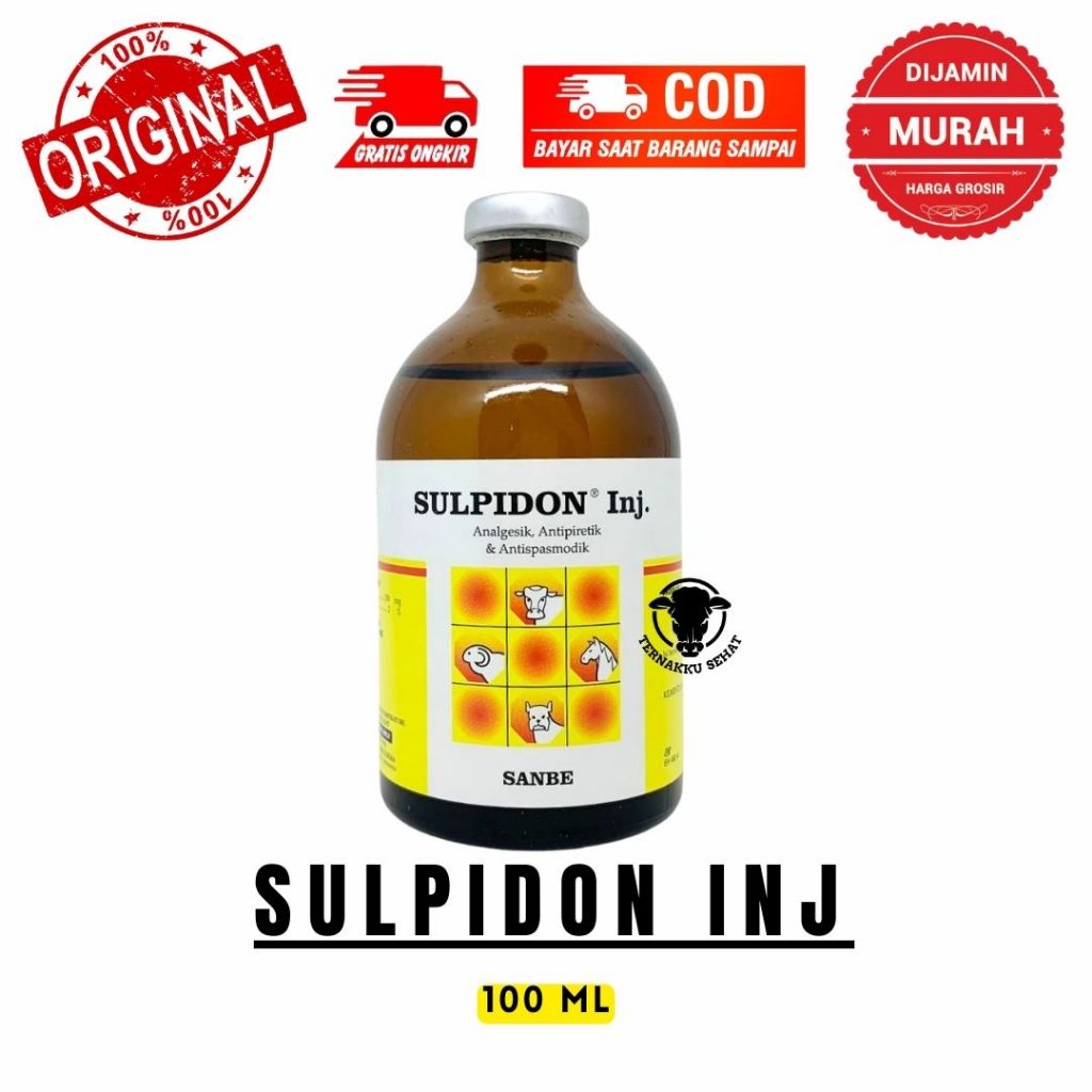 Jual SULPIDON Inj. 100ML TERMURAH - Obat Pereda Sakit Hewan Analgesik ...