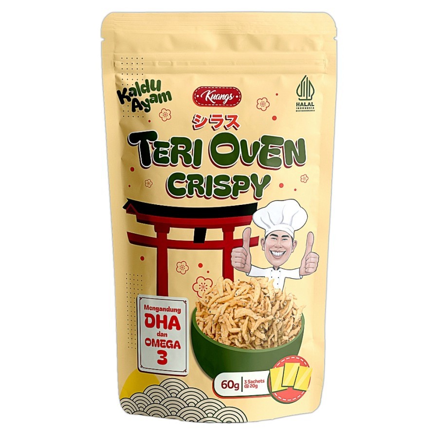 Jual Kuangs Teri Oven Crispy 60 g Kaldu Ayam | Shopee Indonesia