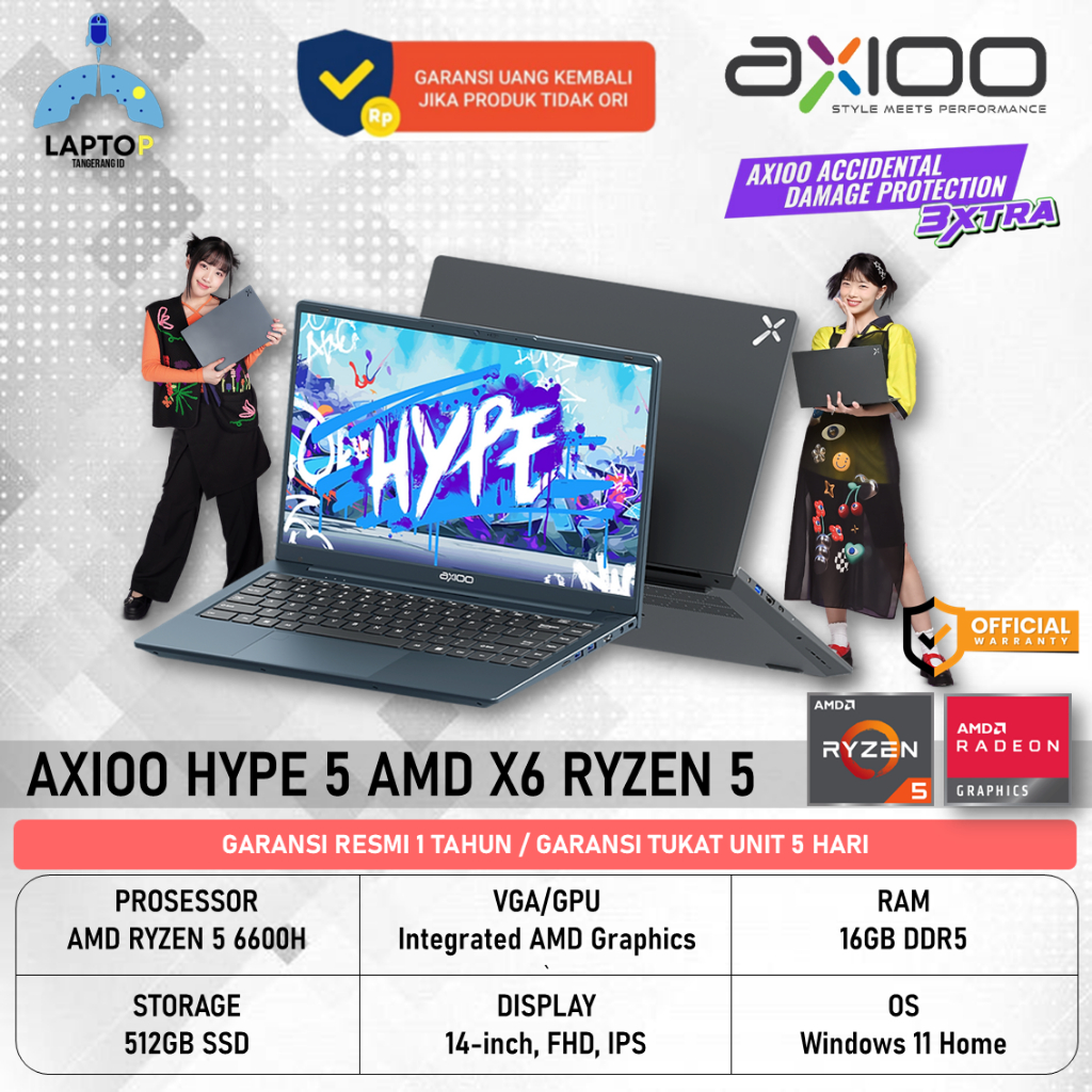 Jual Laptop Axioo Hype 5 X6 Ryzen 5 6600H 16GB 512GB FHD IPS Win 11 | Shopee Indonesia