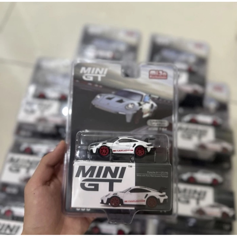 Jual Mini GT 630 Porsche 911 GT3 RS White With Pyro Red Accent Package ...