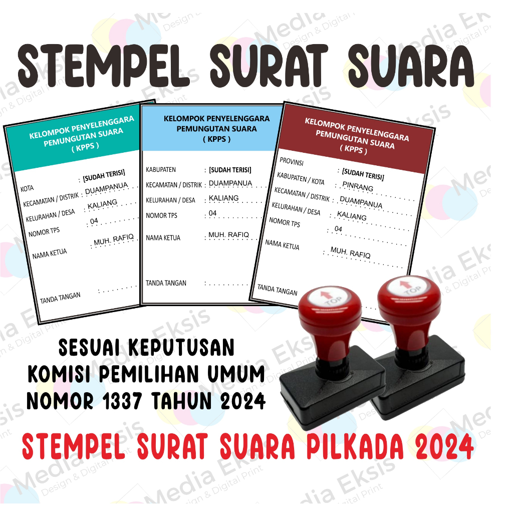Jual Stempel TPS, Stempel Surat Suara, Stempel Panitia TPS | Shopee ...