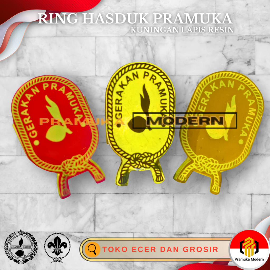 Jual Ring kolong kuningan oval gerakan pramuka penggalang penegak ...