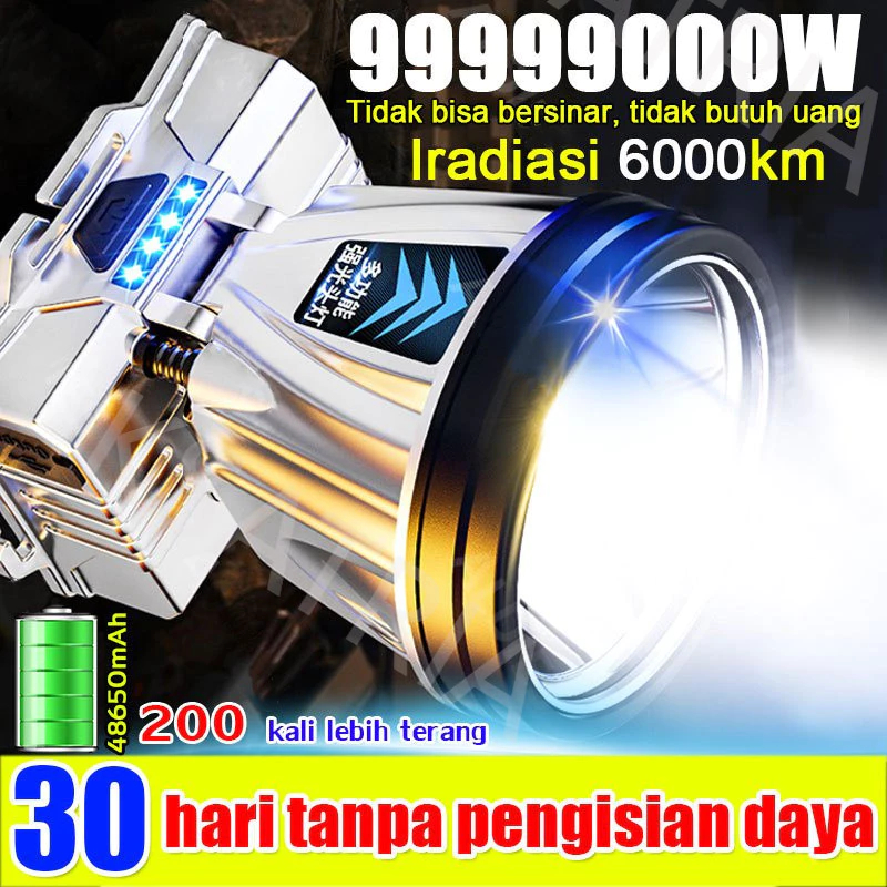 Jual Senter Kepala | POWERBANK | Lampu Headlamp Outdoor LED 300W | Super Terang | USB Charging ...
