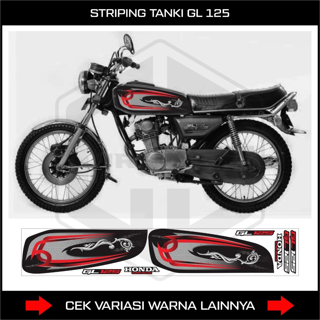 Jual STIKER STRIPING MOTOR HONDA GL 125 / STICKER TANKI GL 125 | Shopee ...