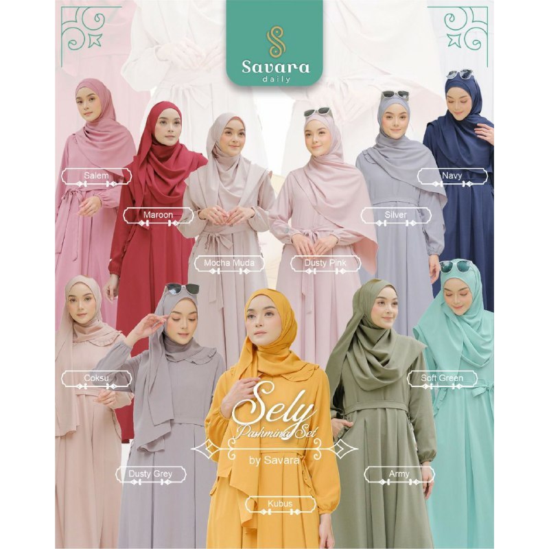 Jual SELY SELLY DRESS BY SAVARA || BAJU BUSANA MUSLIM GAMIS DEWASA ...