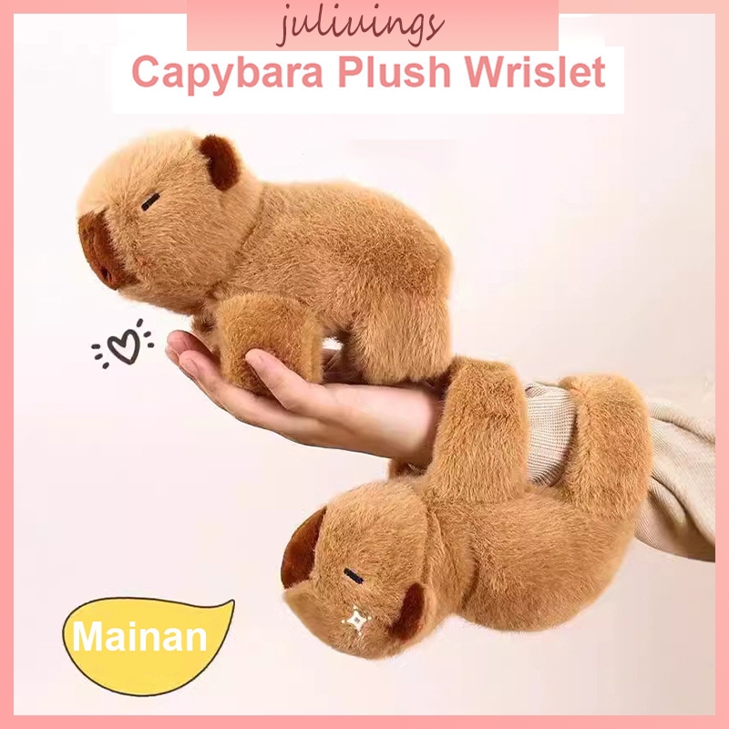 Jual 【COD】Capybara Plush Wrislet Mainan Boneka Capybara Wristband Doll Nemplok Tangan Clingy ...