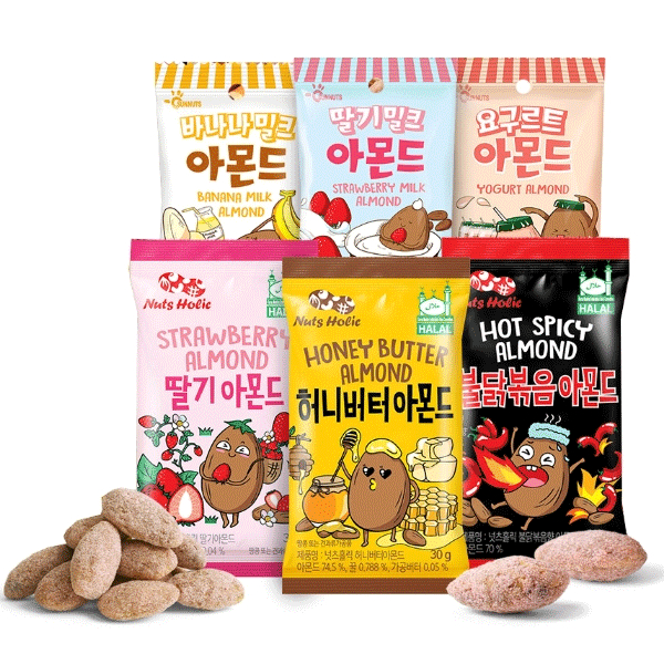Jual KONBINI KOREA - Nuts Holic Almond 30gr Snack Almond Korea Honey Butter Strawberry Cemilan ...