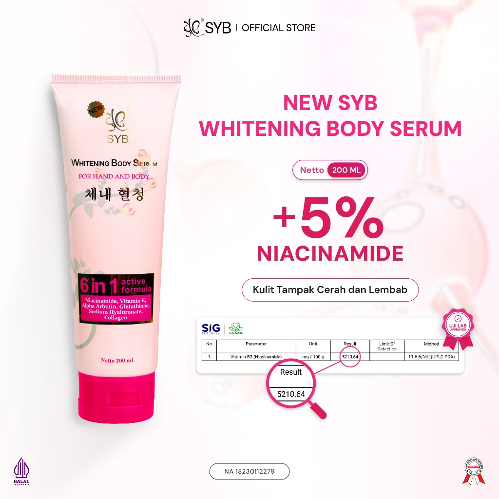 Jual NEW SYB WHITENING BODY SERUM WITH COLLAGEN | Shopee Indonesia