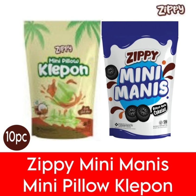 Jual ZIPPY mini manis kukis Pillow klepon isi 10 pouch | Shopee Indonesia