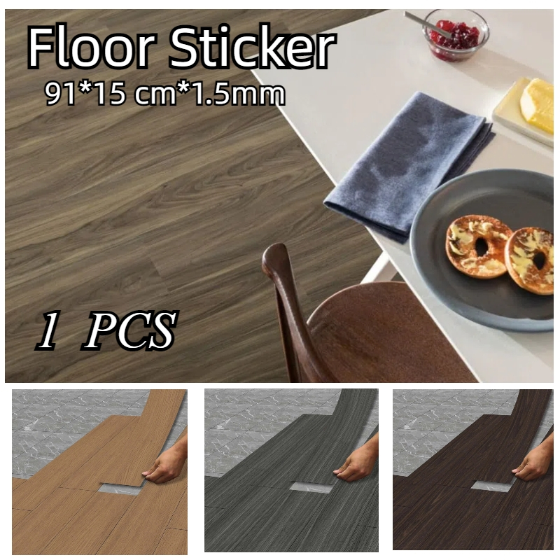 Jual 1 PCS Floor Vinyl Lantai Stiker 91*15 cm/Kayu PVC Ubin Lantai ...