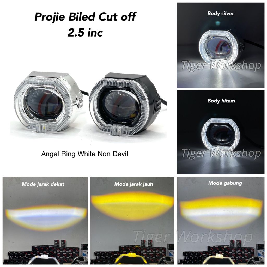 Jual Projie BiLED 2.5 Inch Motor Mobil Lampu LED Biled Angel Ring White ...